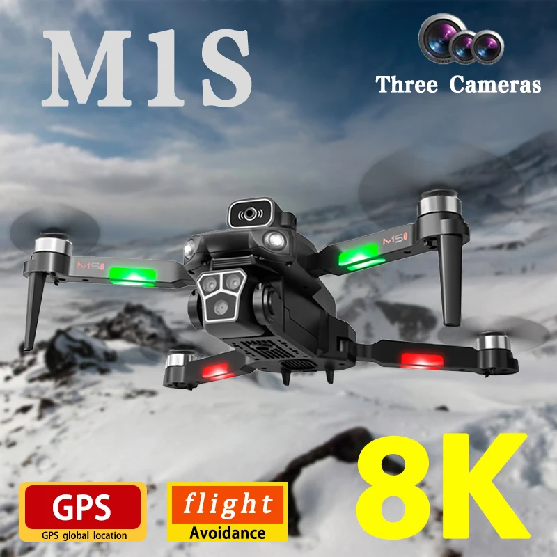 Hot-M1S-RC-Drone-4K-Three-HD-Camera-Obstacle-Avoidance-Aerial ...