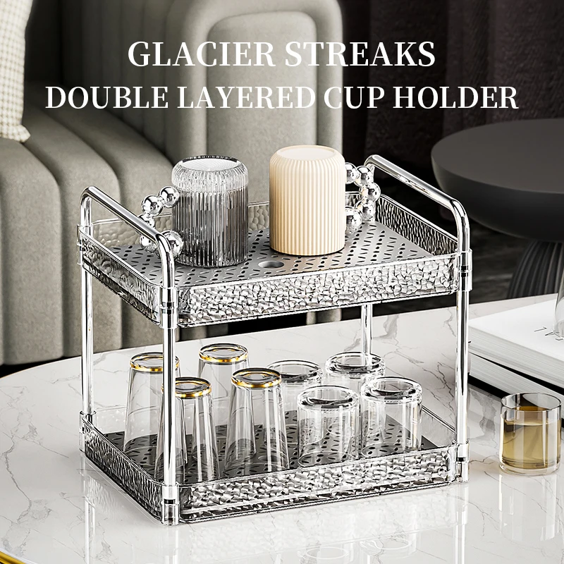 Cup-storage-rack-for-water-cups-glass-tea-sets-tea-cup-racks-double ...