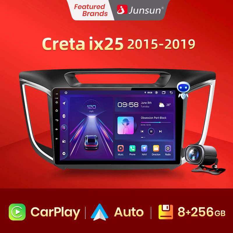 Junsun V1pro Ai Voice 2 Din Android Auto Radio For Hyundai Creta Ix25 2015-2019 Carplay 4g Car ...