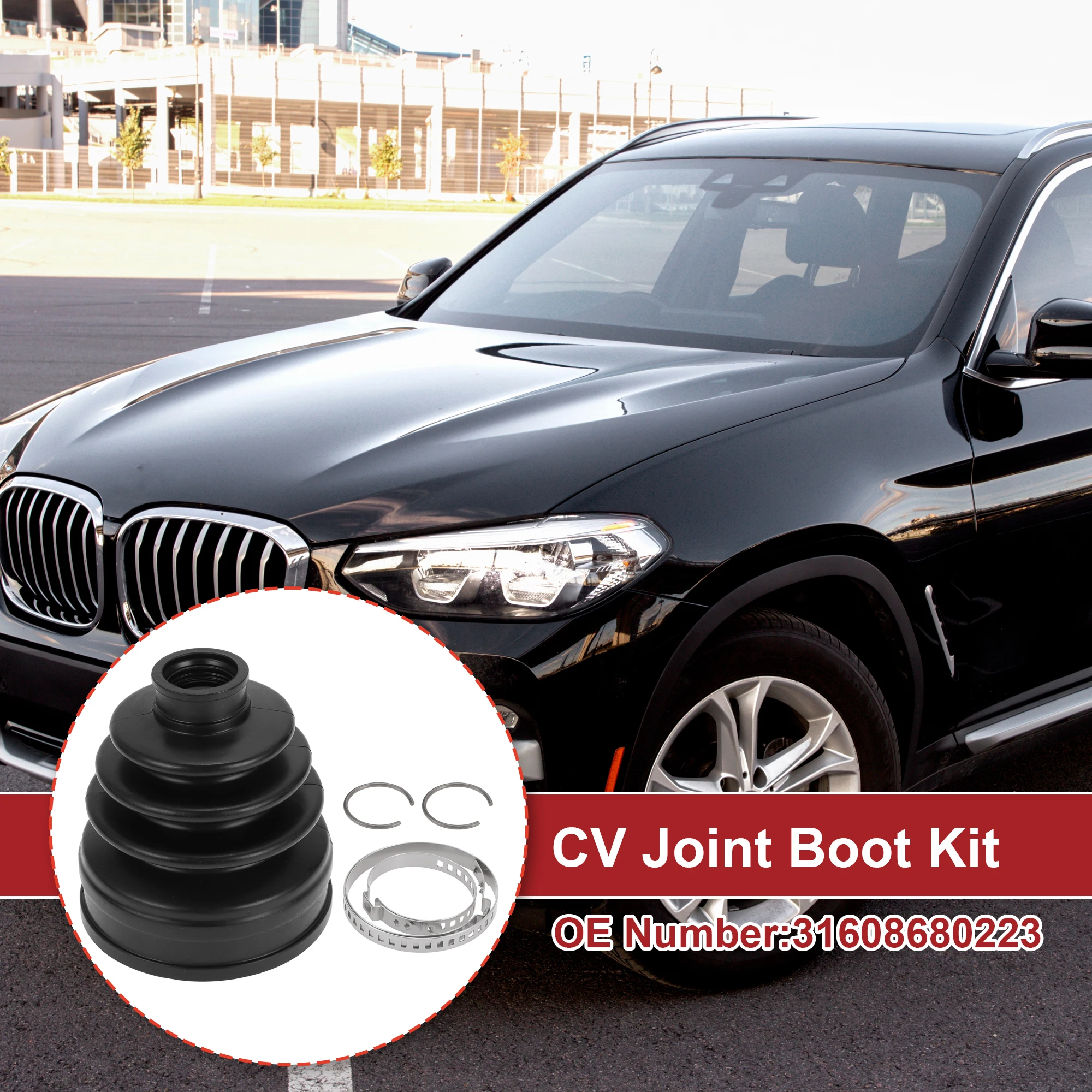X Autohaux No.31608680223 Inner CV Joint Boot Kit with Clamps for BMW ...