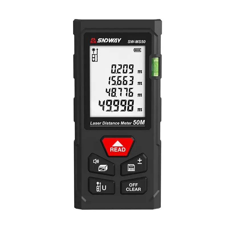 SNDWAY Laser Distance Meter 40M/50M/120M Digital Tape Measure Precision ...
