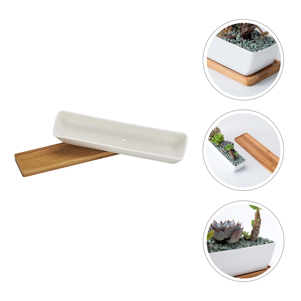 Succulent-Ceramic-Flower-Pot-Plant-Rectangular-Flowerpot-Planter-Desk ...