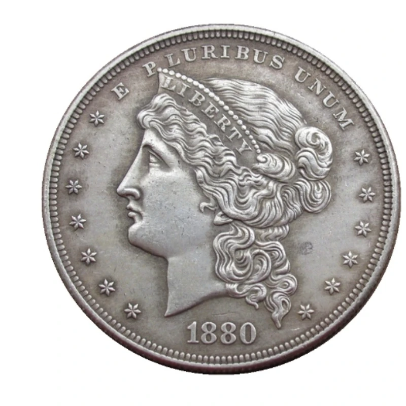 Antique-Craft-American-1-USD-1880-Metric-Brass-Silver-Plated-Collection ...