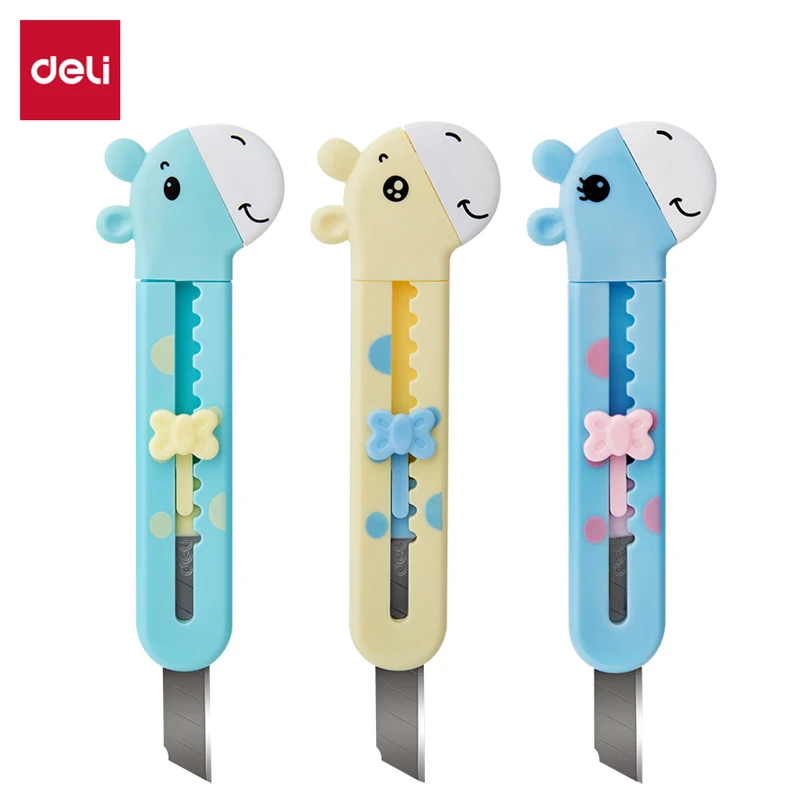 Deli-1-2-3pcs-Kawaii-Giraffe-Portable-Utility-Knife-Unpack-Express ...