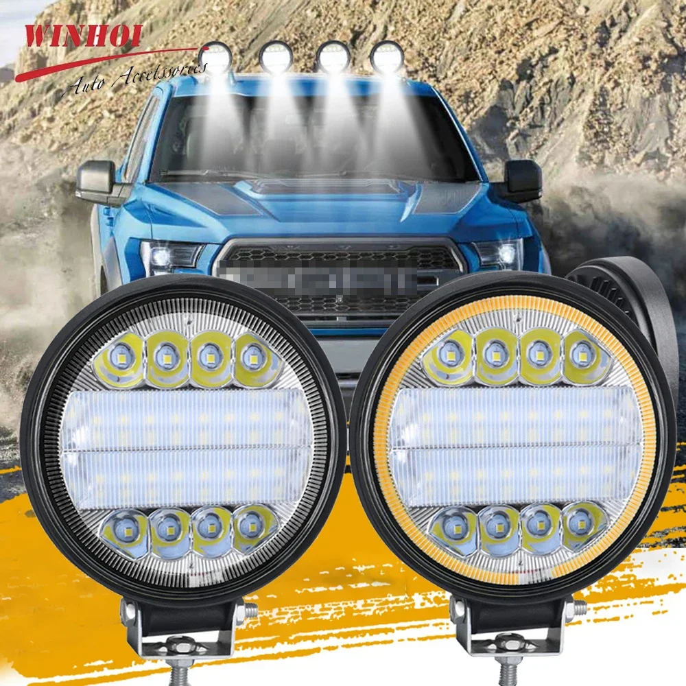 Round-Led-Work-Lights-Bar-72W-Led-Bar-Offroad-Car-Roof-Spotlights-12 ...