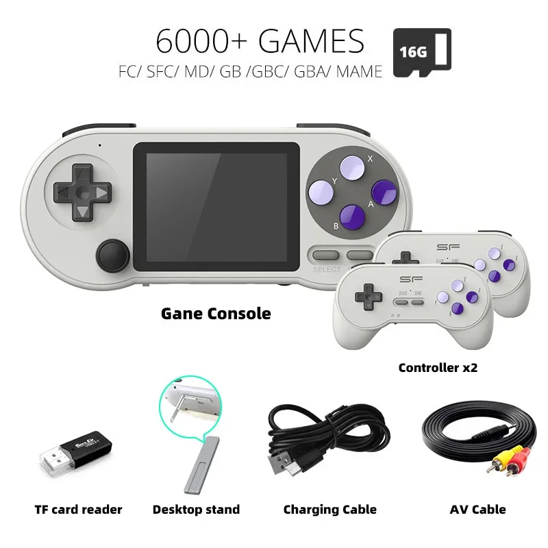 SF2000-Retro-Handheld-Game-Console-Machine-Games-Kids-IPS-Wireless-Mini ...