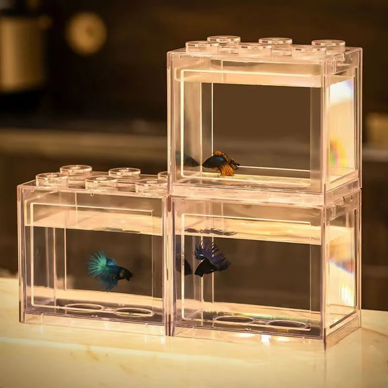 CoolPet-Acrylic-Block-Mini-Aquarium-Tank-Reptile-Pet-Box-Fish-Aquarium ...