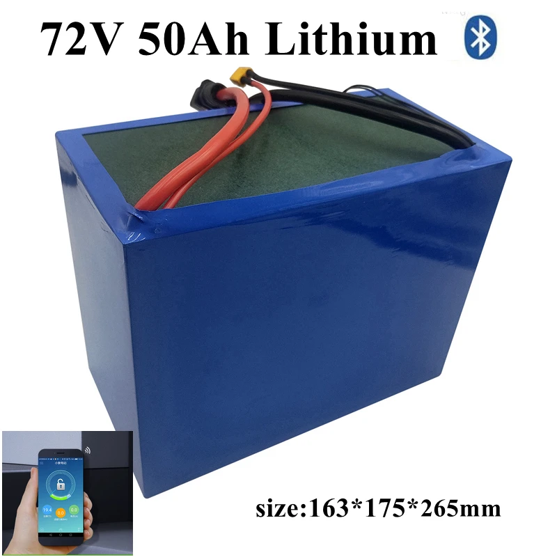 Power 72V 50Ah Lithium Li Ion Battery Pack with 100A BMS for 3000W ...