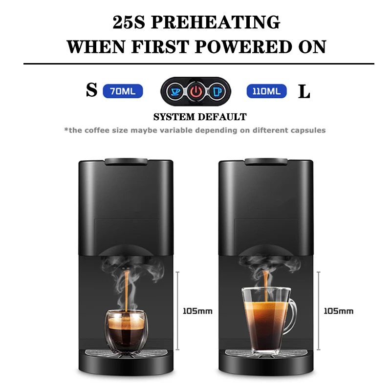 Automatic household large-capacity small coffee machine capsule coffee ...