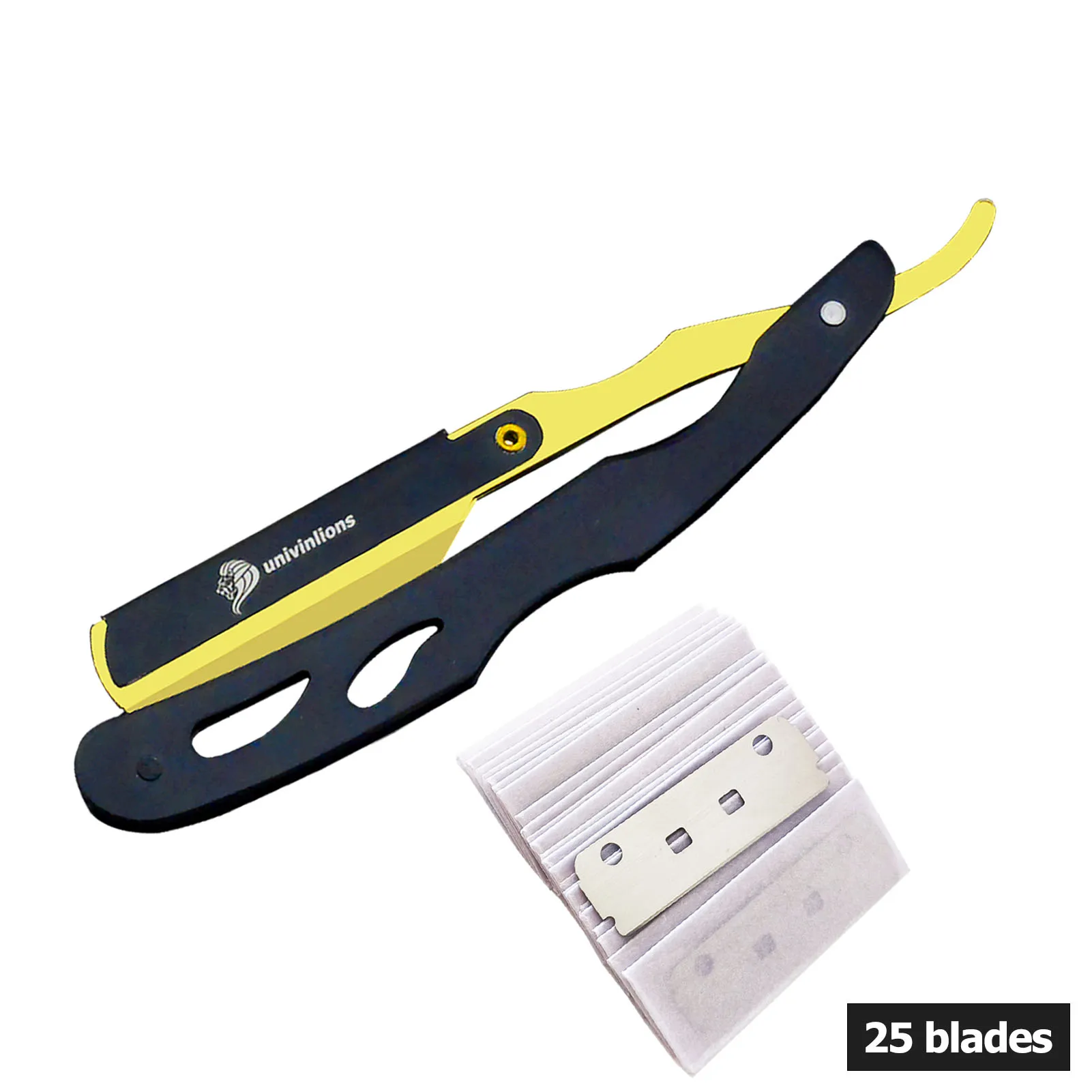 Univinlions-1-Razor-25-Blades-Professional-Manual-Shaver-Foldable-Sharp ...