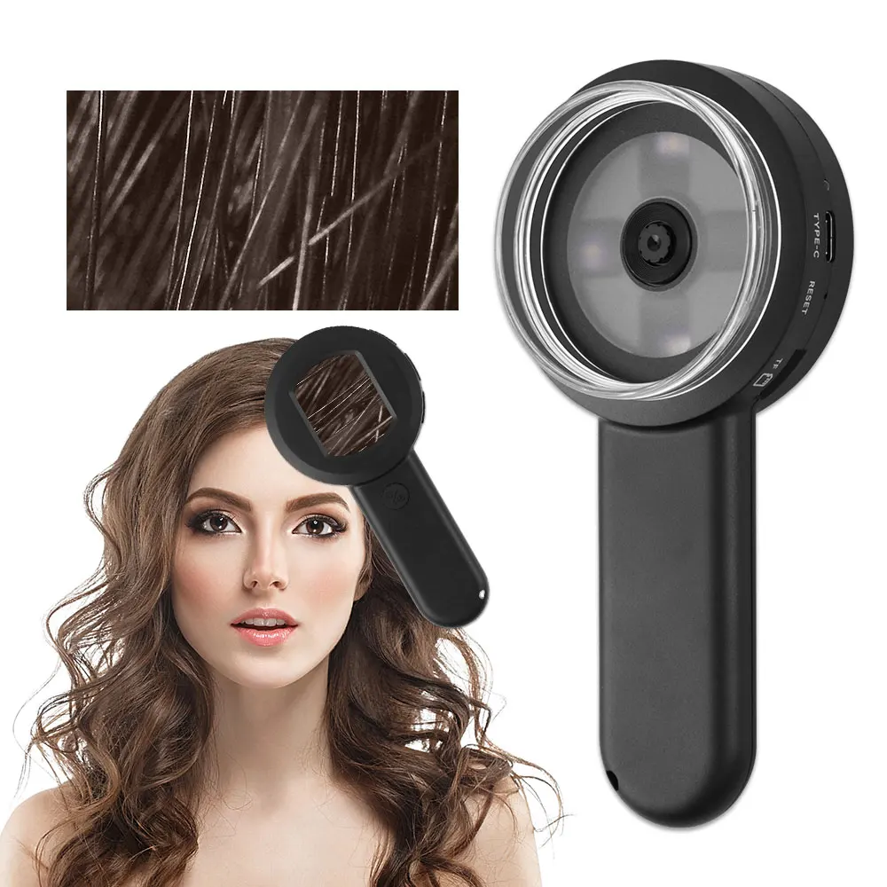 Portable Digital Microscope for Skin Analysis - Rechargeable Handheld ...