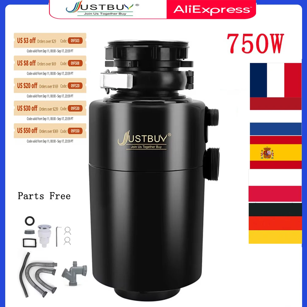 Euro-750W-Food-Waste-Disposers-Chopper-Kitchen-Garbage-Disposal ...