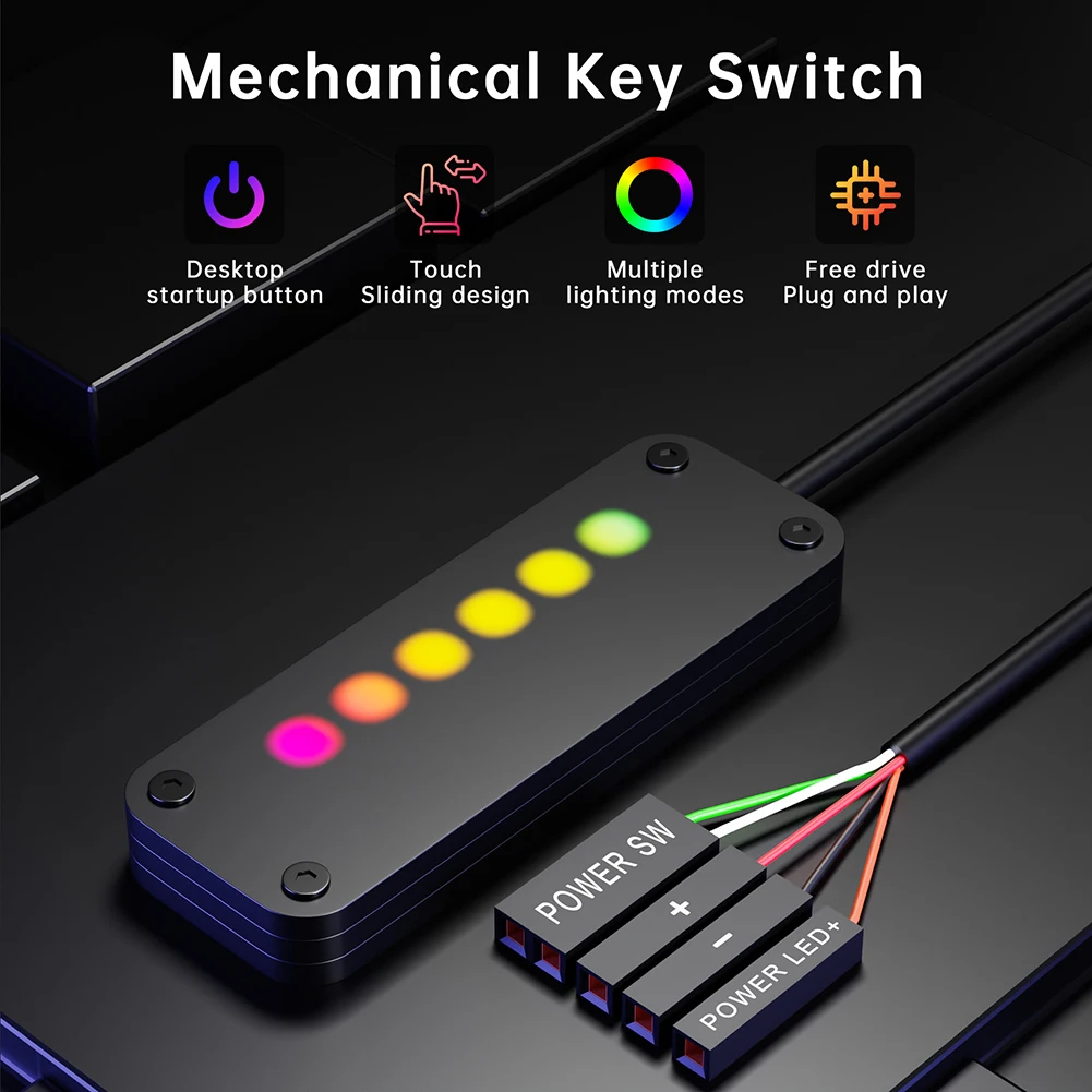 Power-Supply-Switch-Finger-Slide-ON-OFF-RGB-Light-Effect-Motherboard ...