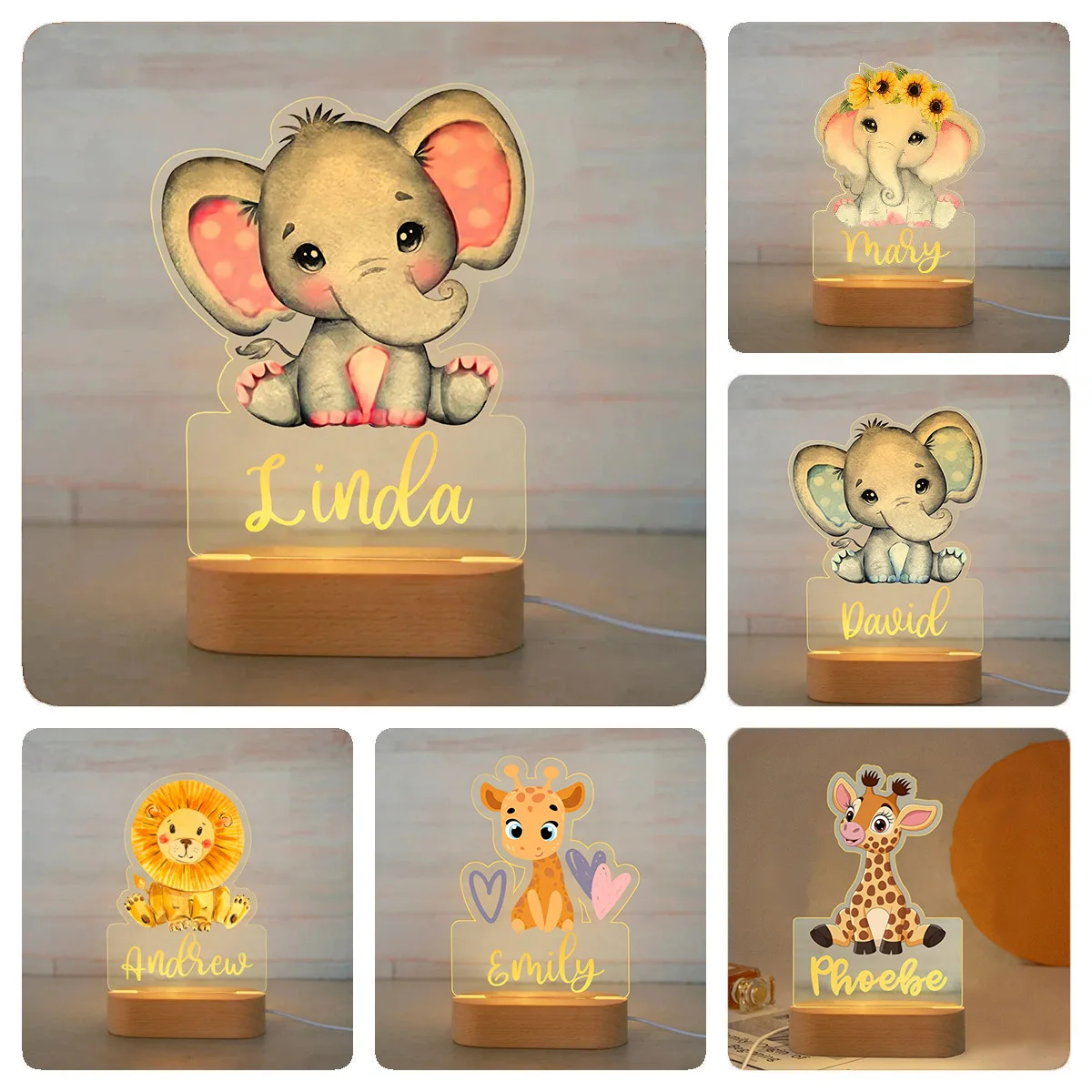 Personalizado-LED-USB-Night-Light-Nome-Personalizado-Acr-lico-L-mpada ...