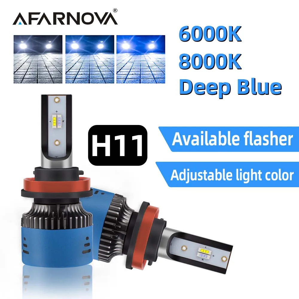 H11-LED-Headlight-Car-30000LM-LED-H11-H8-H9-6000K-8000K-Deep-Blue ...