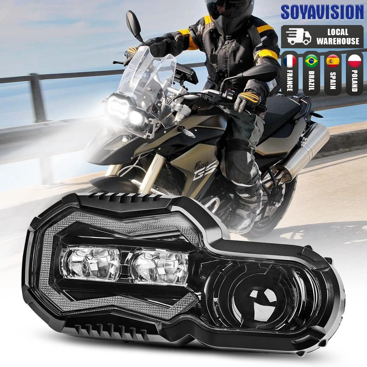 Faros-delanteros-E24-para-motocicleta-conjunto-completo-de-luces-LED-para-BMW-F650GS-F700GS ...