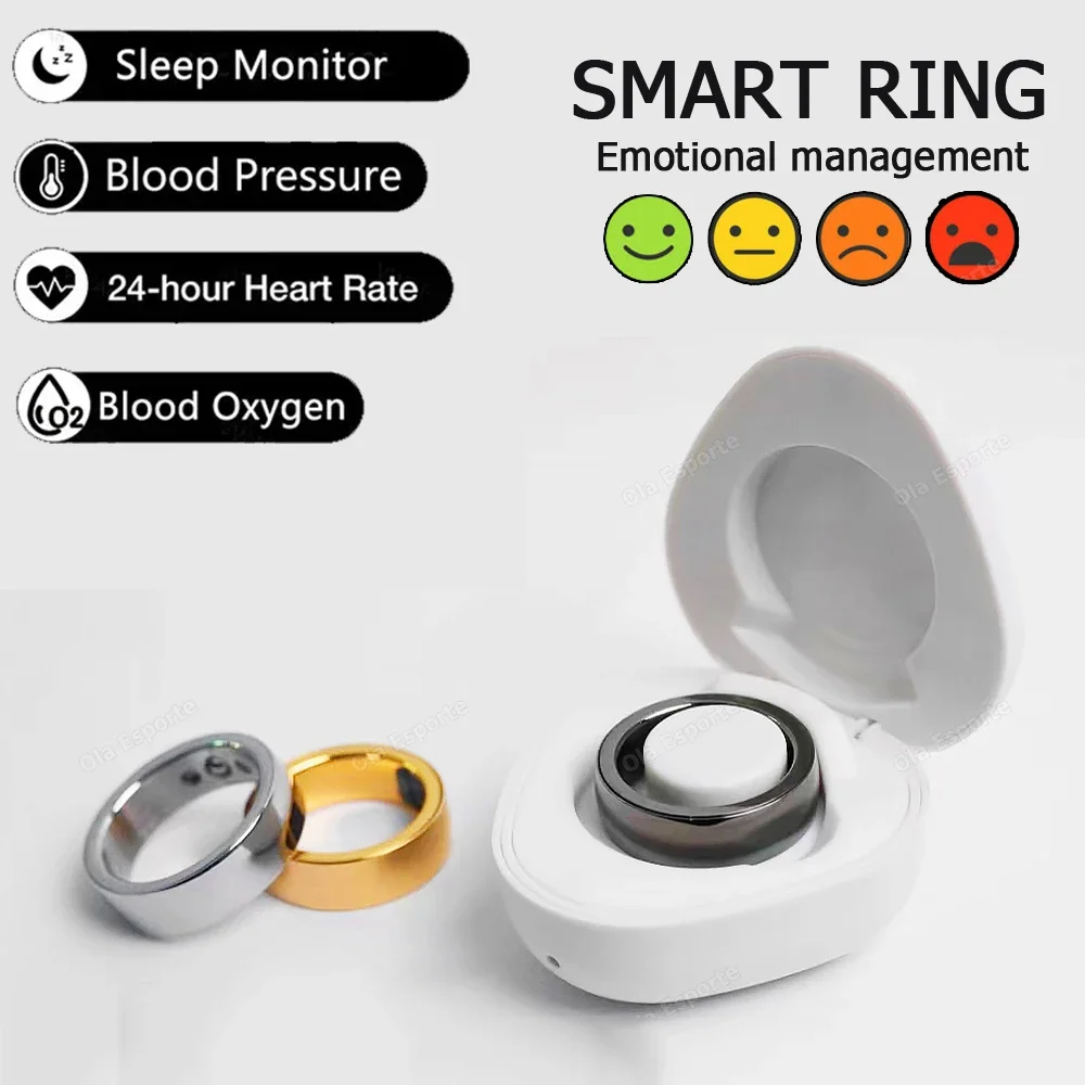 Emotion-Smart-Ring-Health-Monitor-Men-Women-Thermometers-Blood-Pressure ...