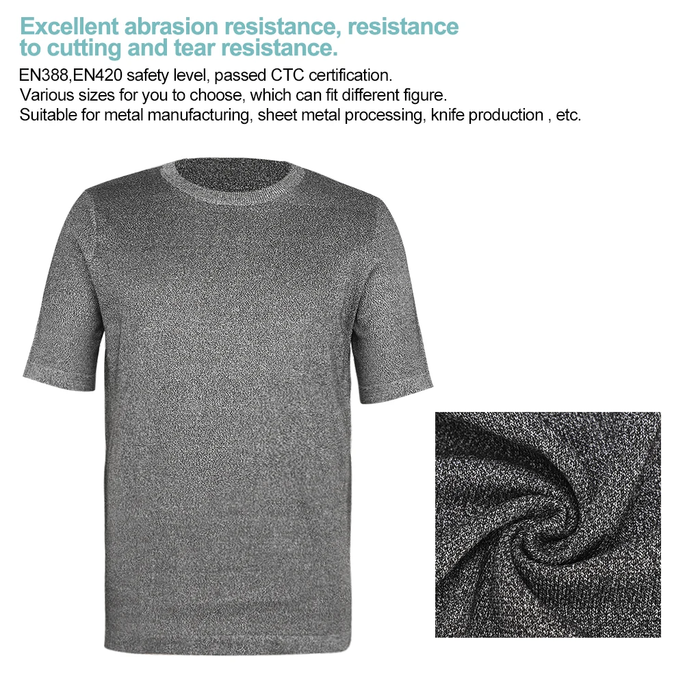 Cut Resistant Shirt Level 5 Protective TShirt Cut Resistant Anti Slash ...