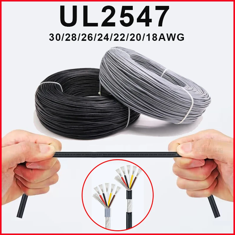 UL2547-Signal-Shielded-Cable-22-24-26-28-AWG-PVC-Insulated-2-3-4-Cores ...