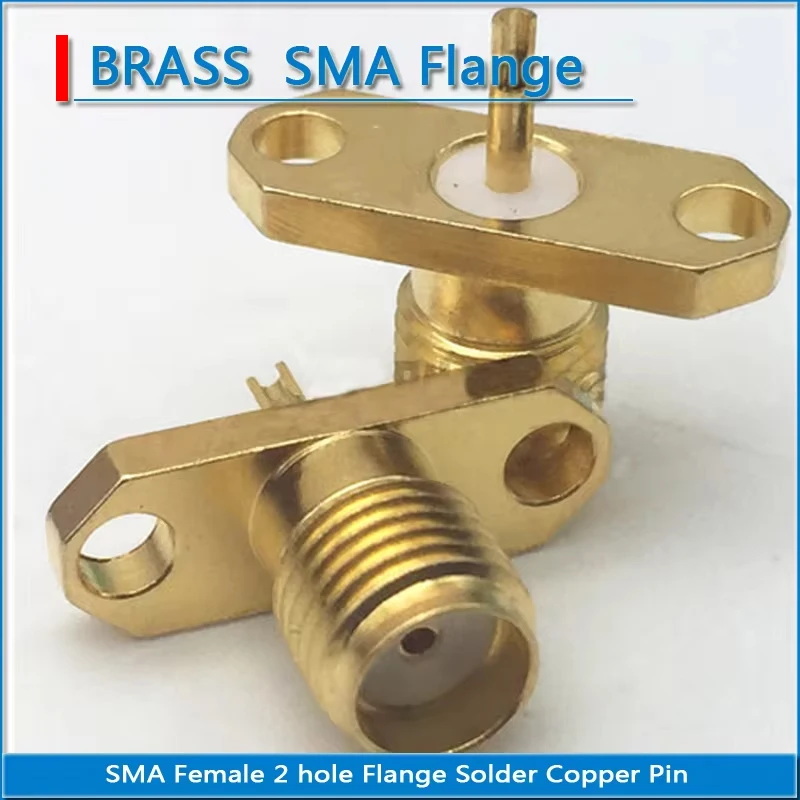 1X-Pcs-High-quality-SMA-Female-plug-With-2-Hole-Flange-Chassis-Panel ...