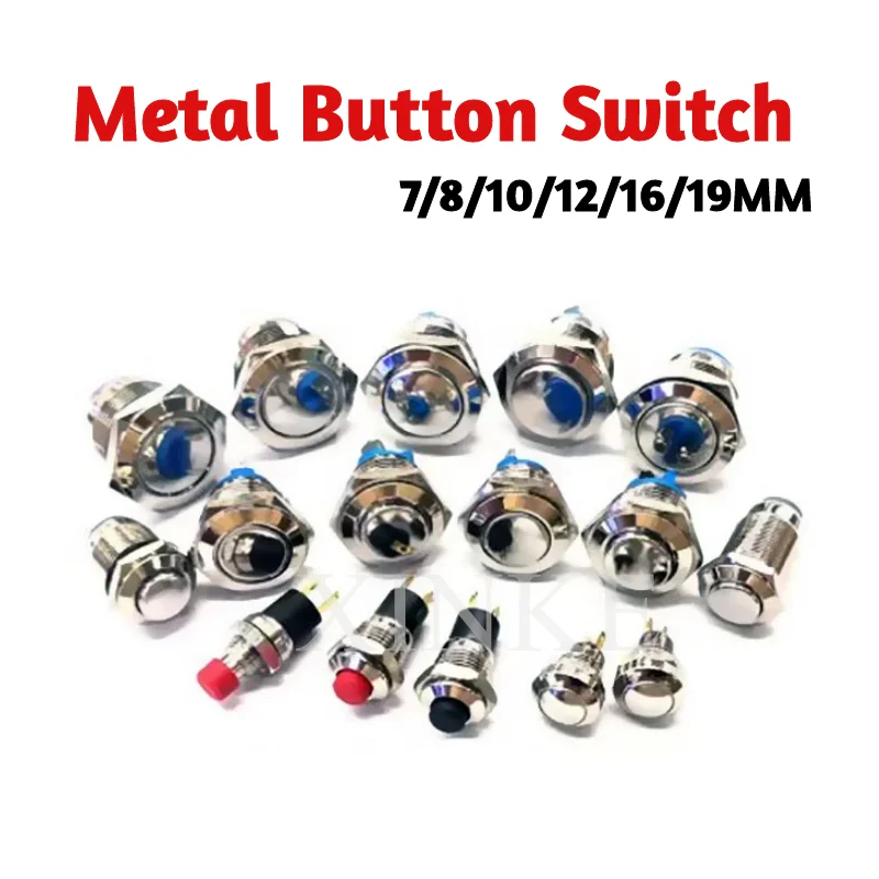 Imperme-vel-carro-chifre-campainha-Metal-Bot-o-Reset-2-Pin-Jog-7mm-8mm ...