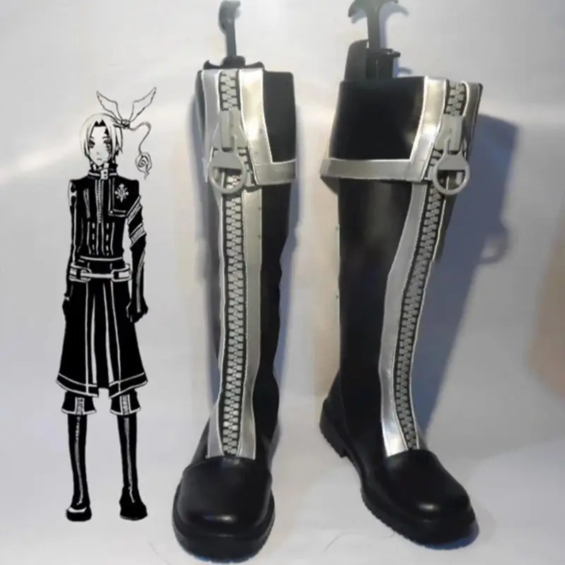 D.Gray Man Allen Walker Cosplay Prop PU Leather Shoes Halloween ...