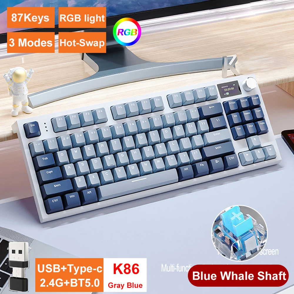 Teclado-mec-nico-K86-accesorio-con-luz-RGB-compatible-con-Bluetooth ...