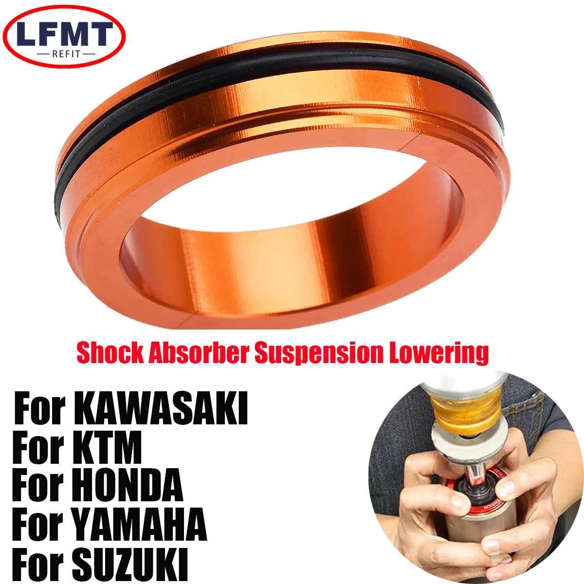 Motorcycle-46-50mm-Fork-Shock-Absorber-Rear-Suspension-Lowering-Kit-For ...