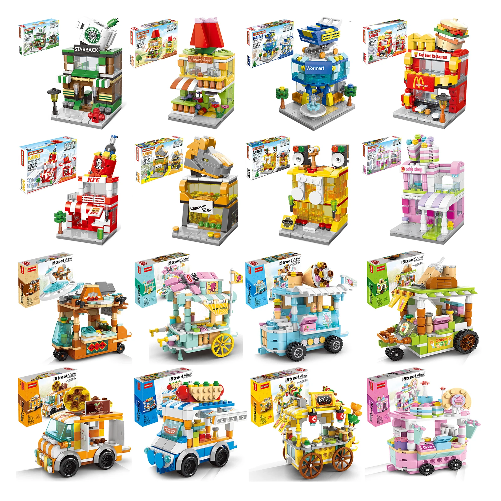 With-Box-Architecture-Street-View-Building-Blocks-Store-Shop-House ...