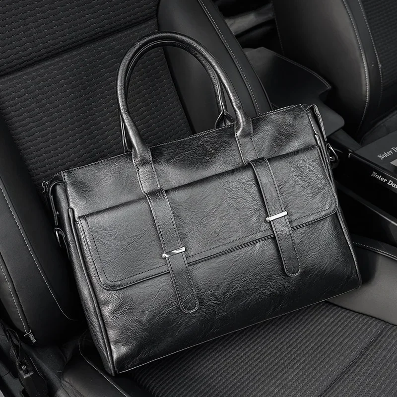 New Business Handbags Men Briefcase Luxury Fashion Leather Men's Top ...