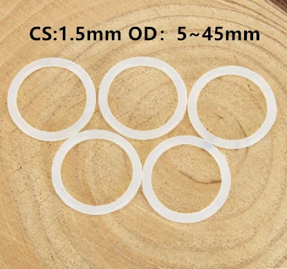 10pcs-VMQ-White-Silicone-O-Ring-Gasket-CS-1-5mm-OD-5-45mm-Food-Grade ...
