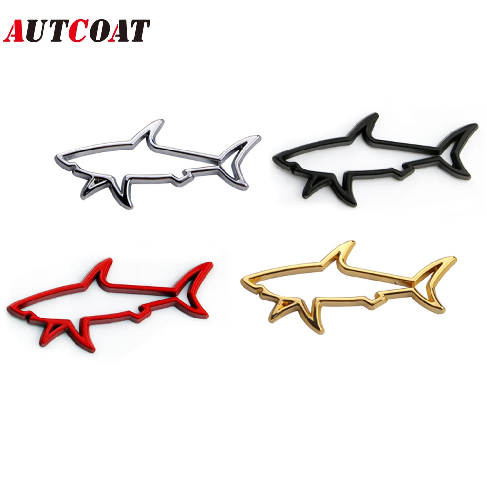 AUTCOAT-3D-Metal-Car-Styling-Sticker-Hollow-Fish-Shark-Emblem-Badge ...