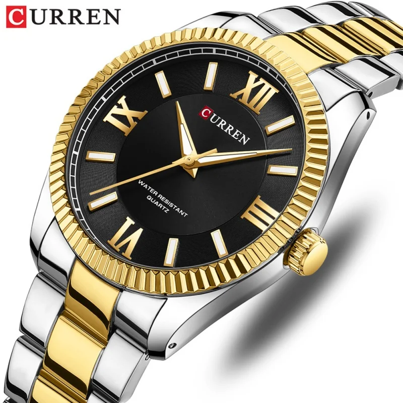 CURREN 8453 Classic Men's Quartz Watch Brand Fashion Luminous Stainless ...