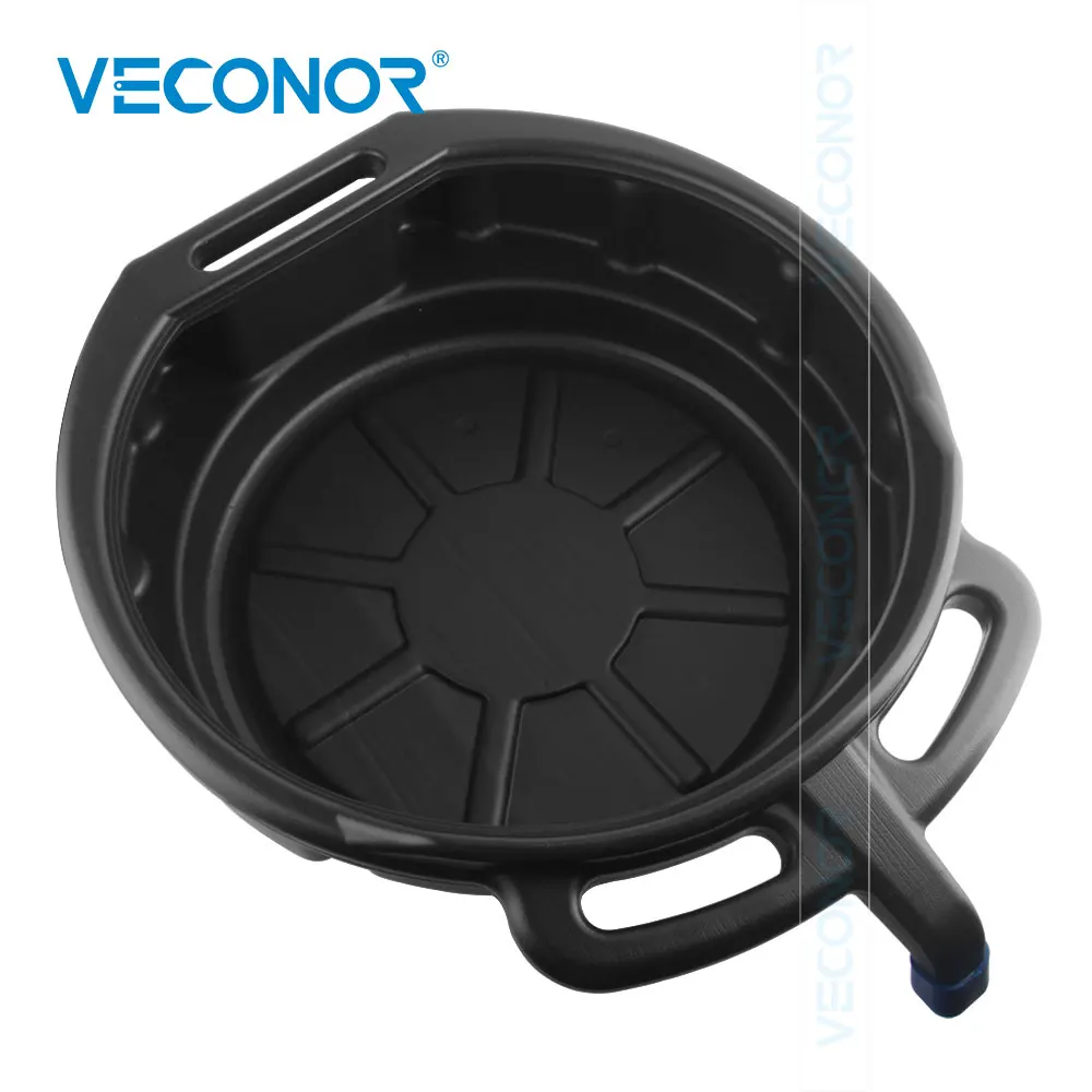 15L Oil Drain Pan Waste Engine Oil Collector Tank with Handle Gearbox ...