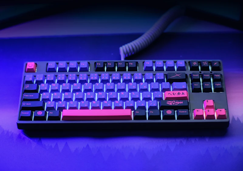 Titan Nation Ninja Keycaps Purple Pink Black Keycap 129keys Pbt Five ...