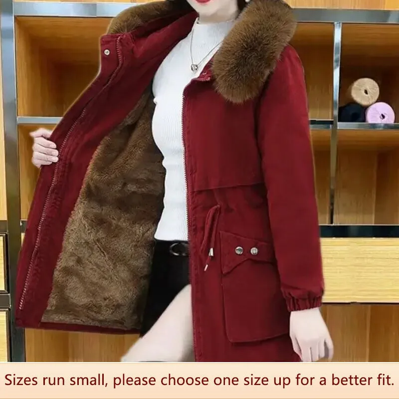 Abrigo-holgado-de-algod-n-forrado-en-lana-para-madres-j-venes-chaqueta ...