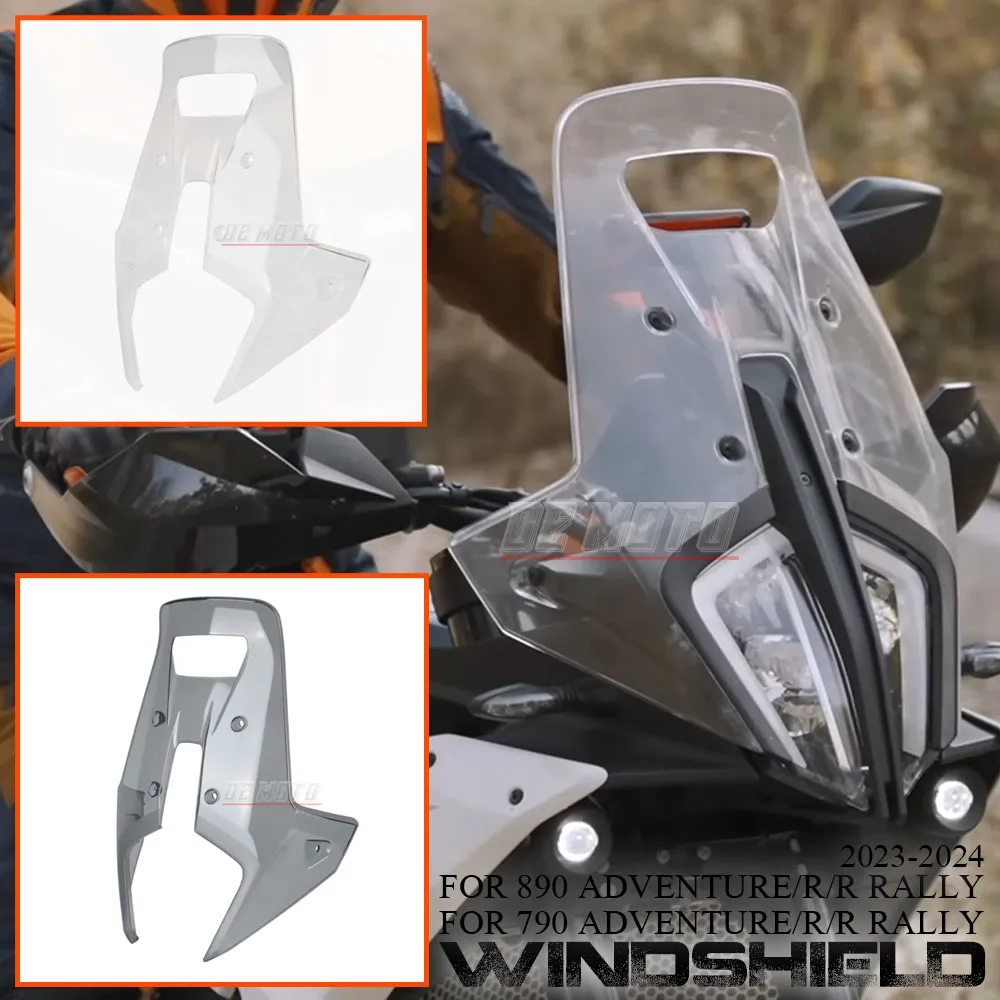 Motorcycle-Acrylic-Rally-Windshield-Wind-Deflector-Screen-Shield ...