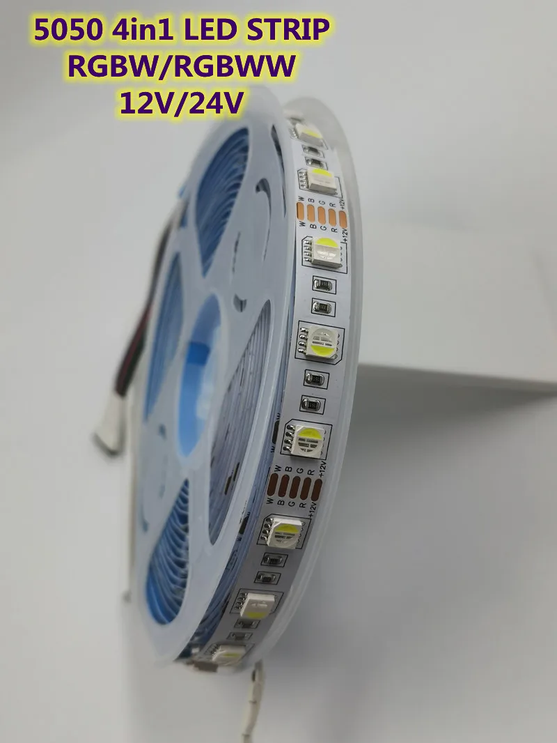 5M-4-In-1-RGBW-RGBWW-LED-Strip-5050-DC12V-24V-Flexible-LED-Light-RGB ...