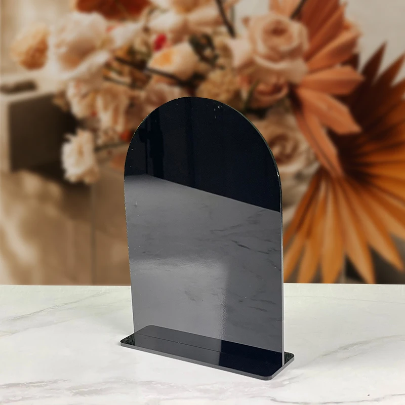 Customized-Acrylic-Table-Number-Sign-Black-White-Transparent-Arch ...
