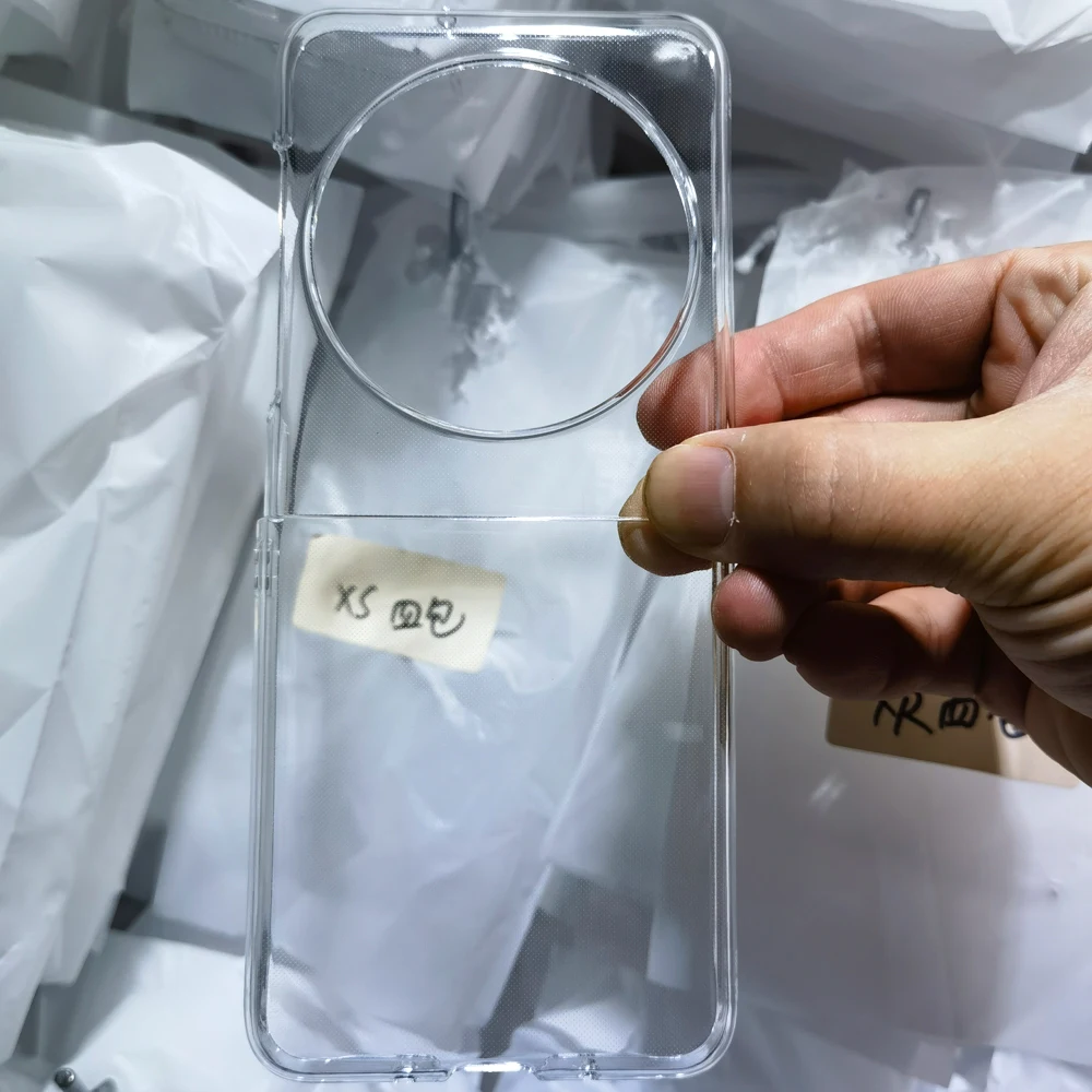 Crystal-Clear-Transparent-Case-For-Tecno-Phantom-V-Flip-Hard-PC-Plastic ...