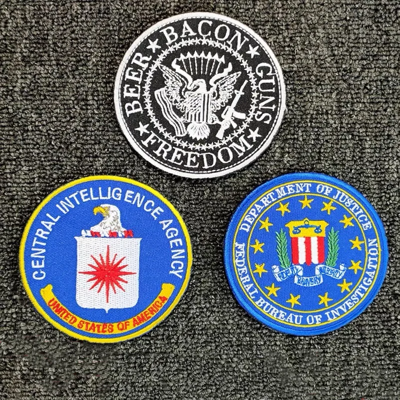 American-FBI-Morale-Badge-CAI-Embroidery-Hook-and-Loop-Cloth-Patches ...