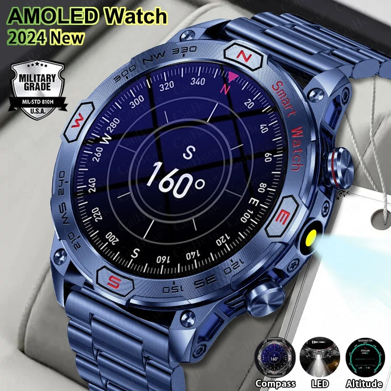 New-1-43-inch-Smart-Watch-Men-For-Xiaomi-Huawei-Compass-GPS-Sport-AI ...