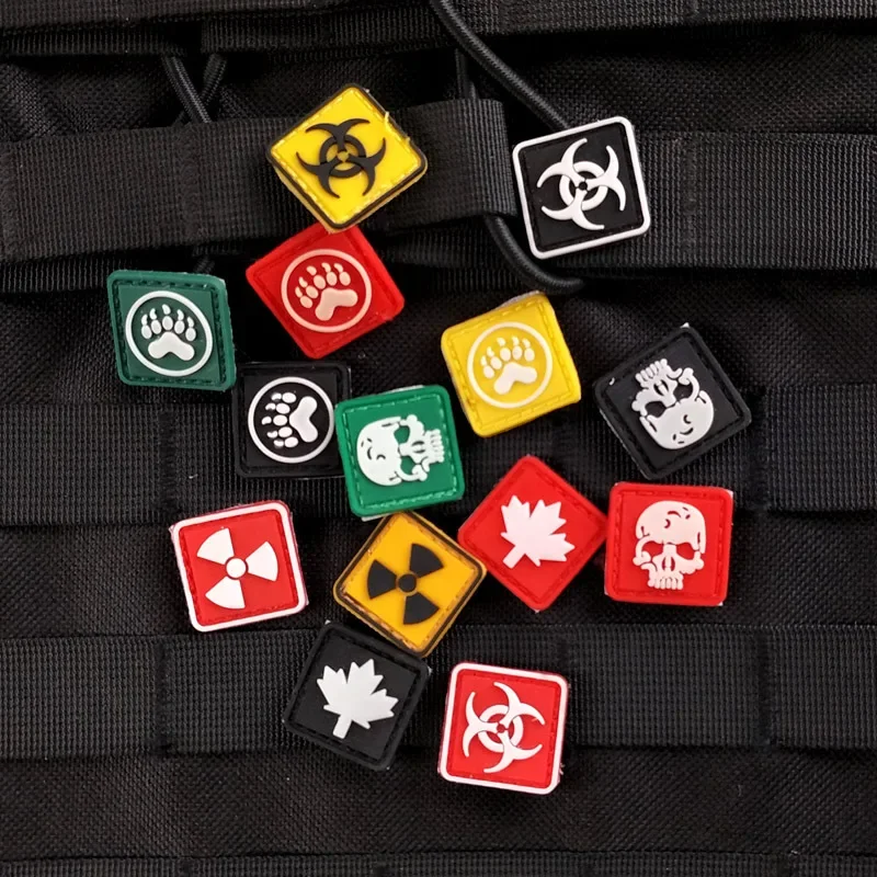 Mini-PVC-Military-Patch-Biohazard-Emblem-Skull-Badges-3D-Rubber-Fabric ...