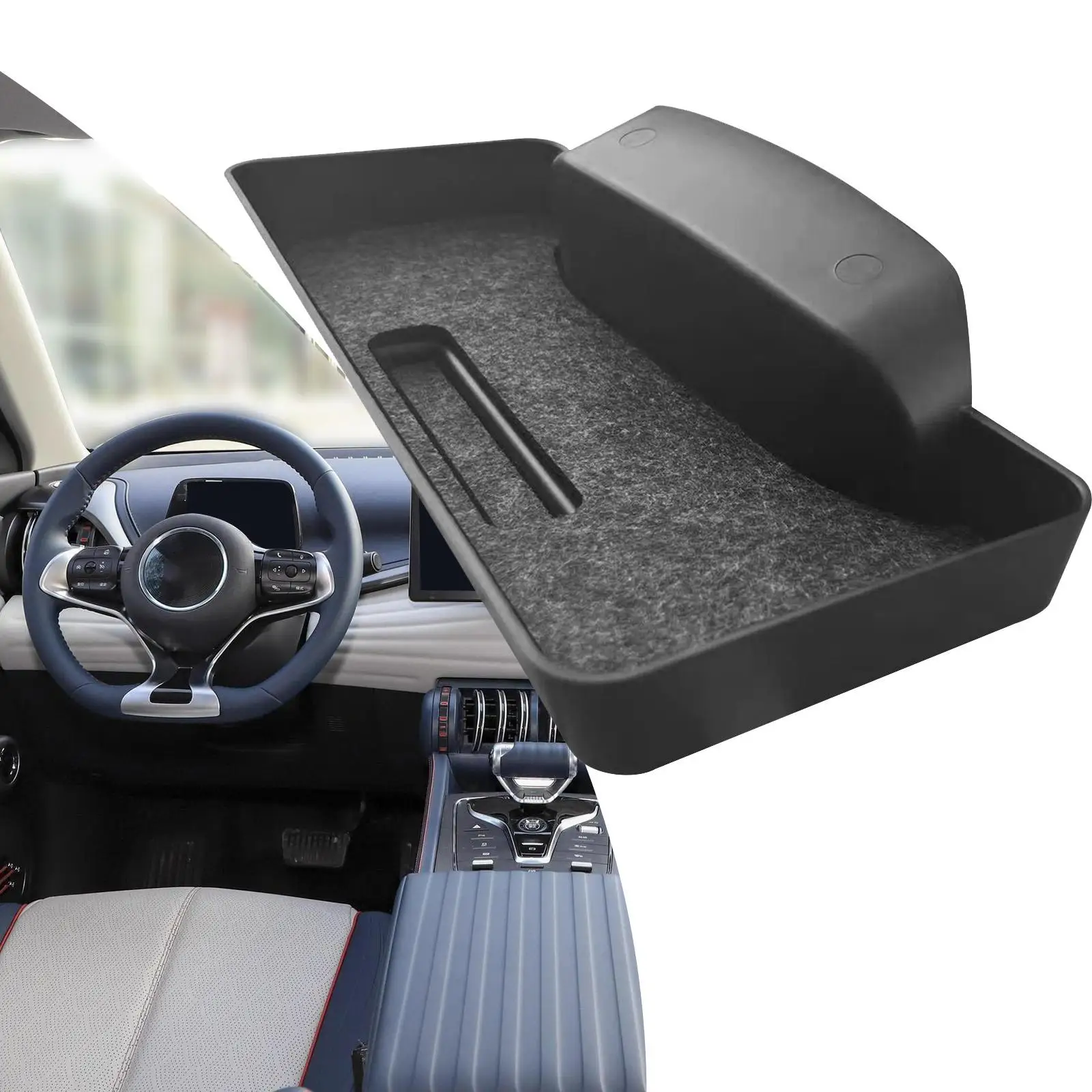 Car Dashboard Storage Box, Dashboard Organizer Tray ,Easy to Install ...