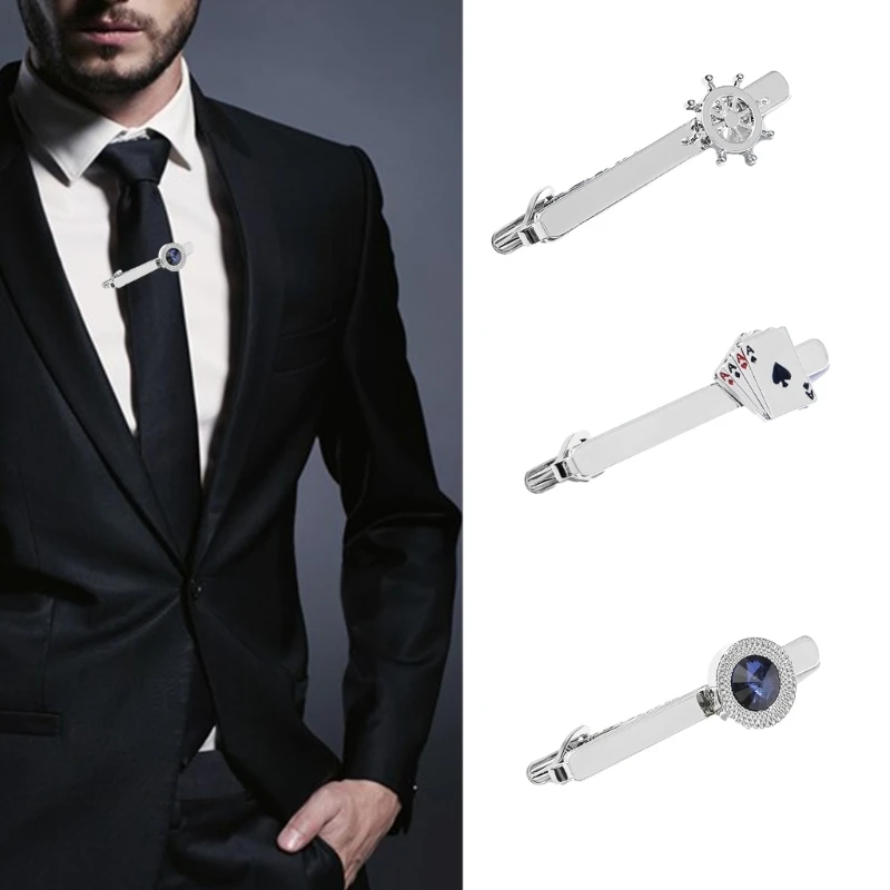 Tie Clips Men Alloy Necktie Bar Clasp Dress Shirts Tie Pin for Wedding ...