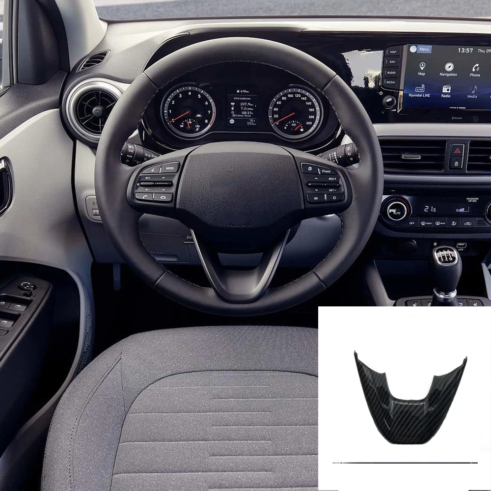 ABS Carbon Fiber Car Steering Wheel Button Cover Trim Stickers For Hyundai i10 2021 2022 Auto Interior Accessories AliExpress