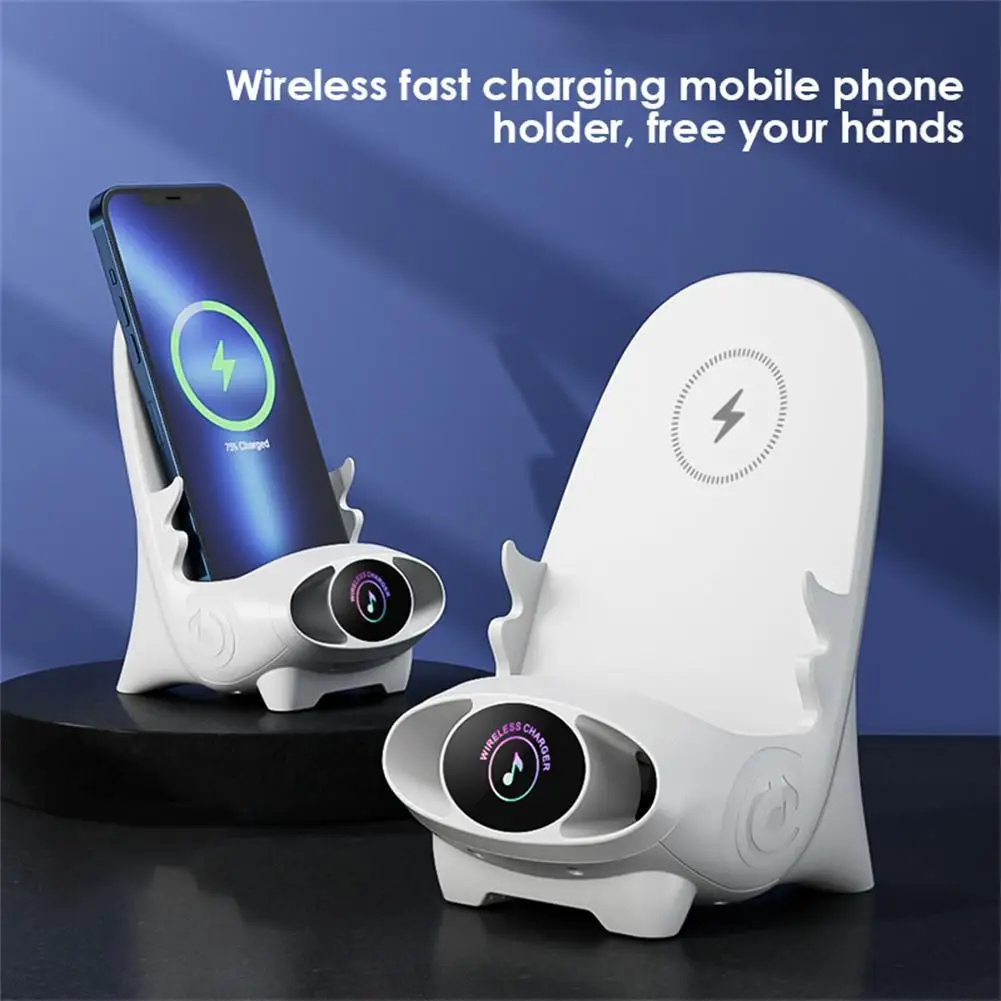 V8-15W-Wireless-Fast-Charging-Charger-Stand-Holder-Unique-Mini-Chair ...
