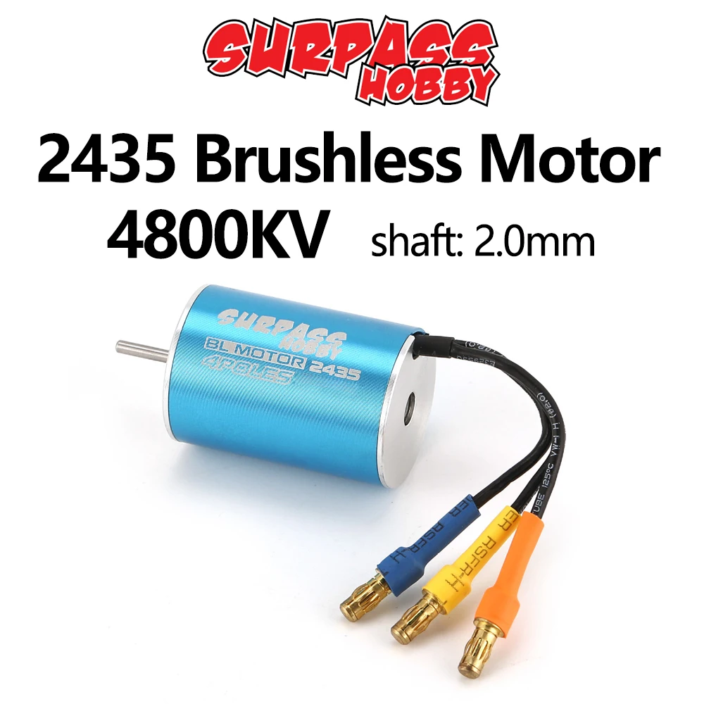 Surpass Hobby 2435 Sensorless Brushless Motor 4800KV Motors for 1/16 1/ ...