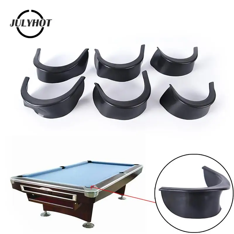 6pcs/set Billiard Pool Table Accessories Valley Pocket Liners Rubber ...