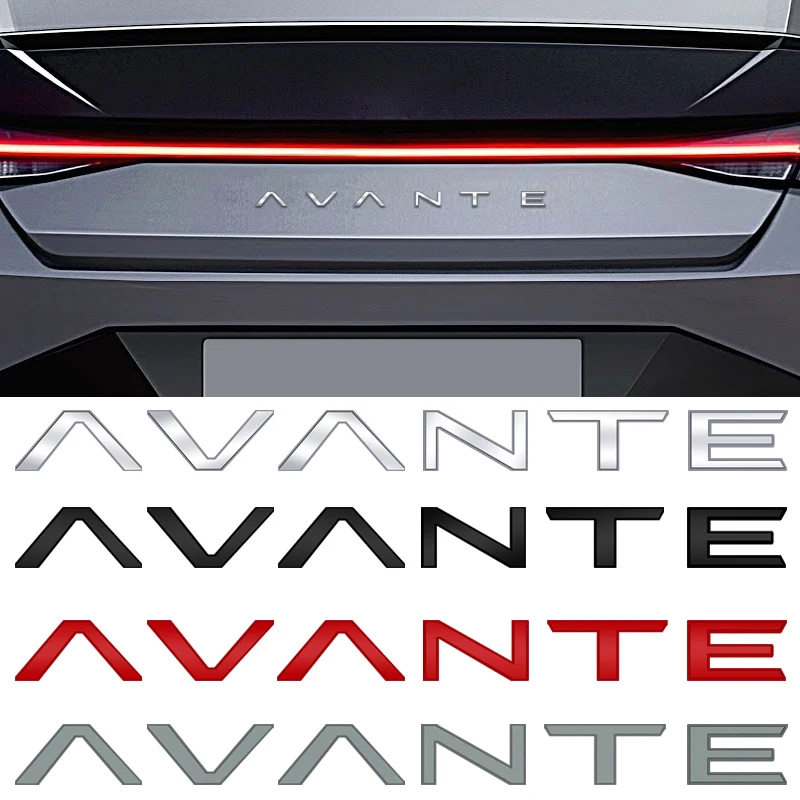 Metal For Hyundai Avante Emblem Lettering Car Sticker Rear Badge Trunk ...